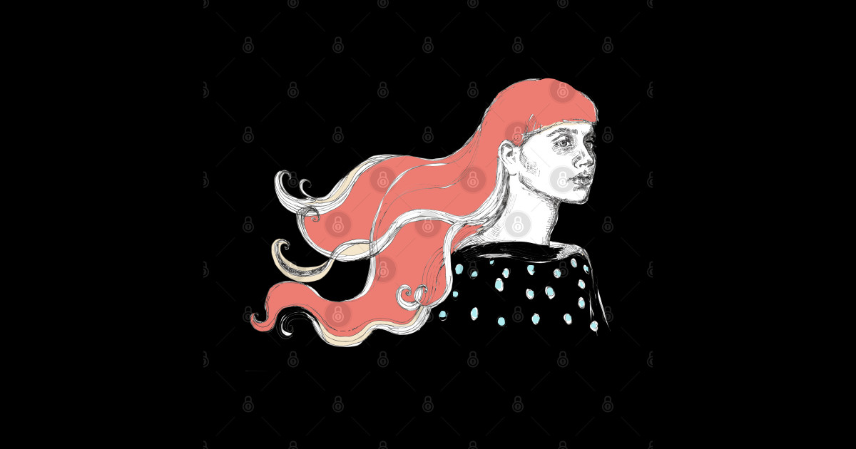 Girl With Red Hair - Red Hair - Sticker | TeePublic