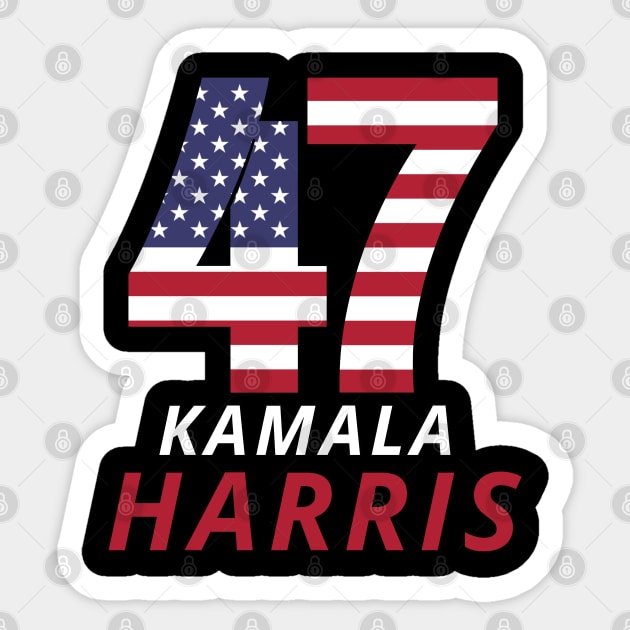 Kamala Harris 47 President - Kamala Harris 2024 - Sticker | TeePublic