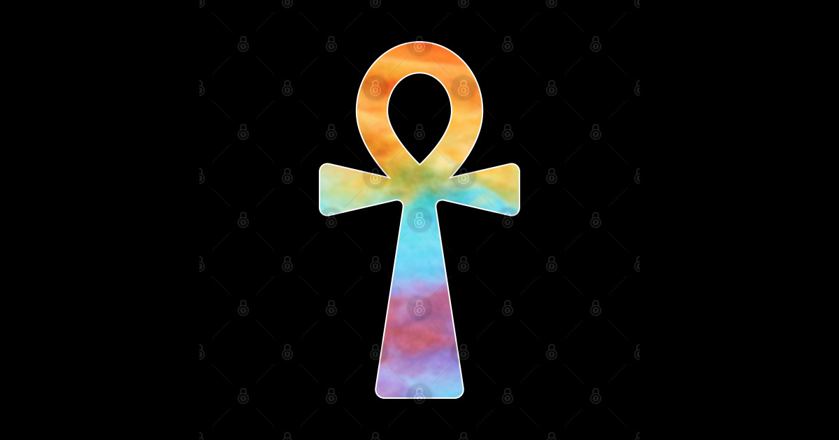 The Ankh Symbol Colour - Ankh Cross - Sticker | TeePublic