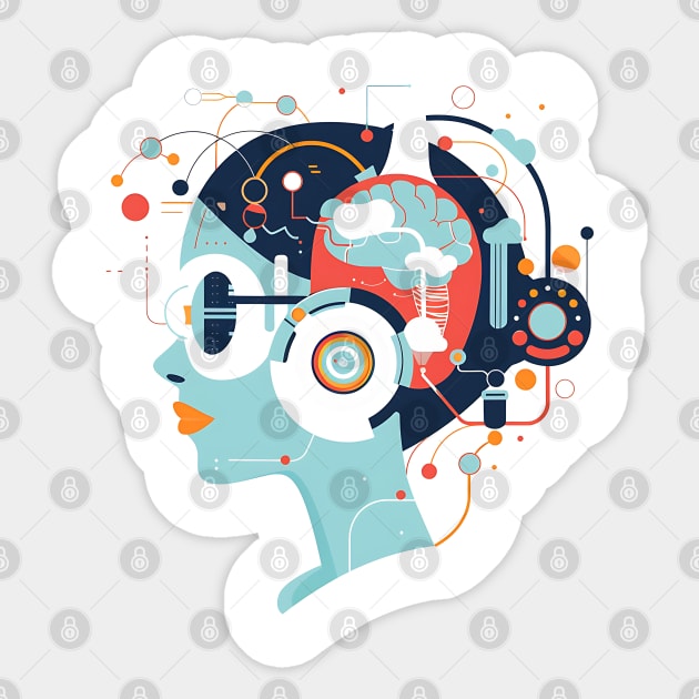 Powered by neural networks - Science Fiction - Sticker | TeePublic