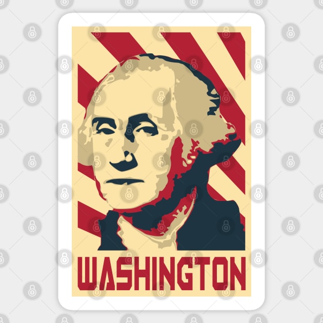 George Washington Retro Propaganda - George - Sticker | TeePublic