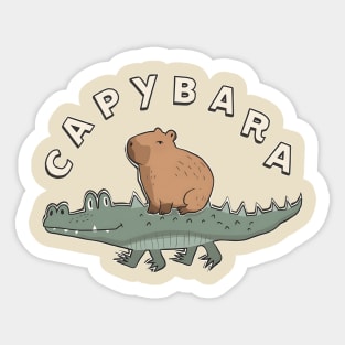 Capybara Alligator Stickers for Sale | TeePublic