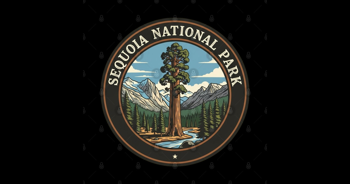 Sequoia National Park Vintage Badge - Sequoia National Park - Sticker ...