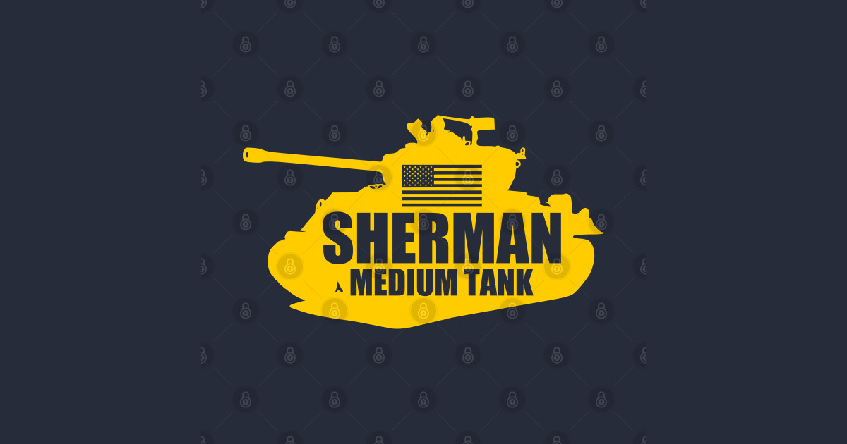 M4 Sherman Tank (Small Logo) - Ww2 M4 Sherman Tank - T-Shirt | TeePublic