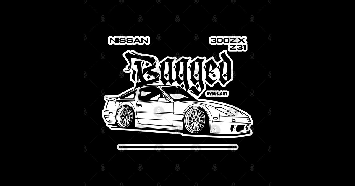 300ZX Z31 Bagged Classic car - 300zx - Sticker | TeePublic