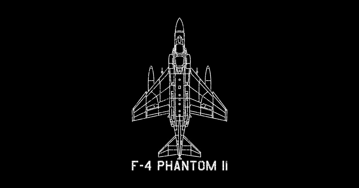 F-4 Phantom II Airplane Aircraft Blueprint Plane Art - F 4 Phantom Ii ...