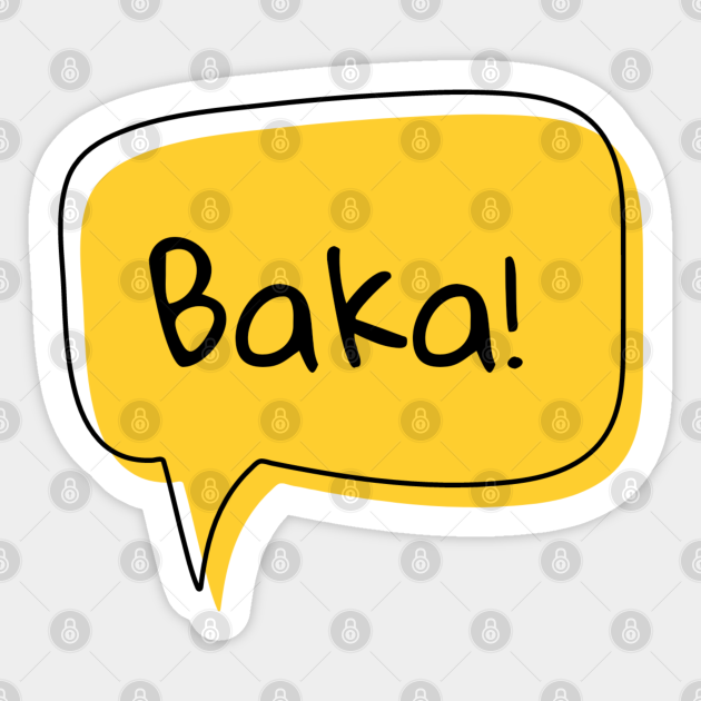 Anime Baka Text Cloud - Anime - Sticker | TeePublic