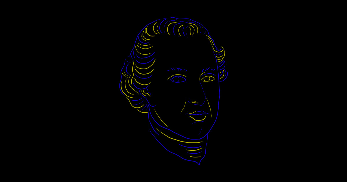 immanuel kant - Lineart - Sticker | TeePublic
