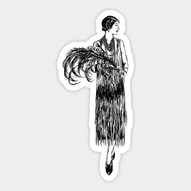 1920's woman - 1920s - Sticker | TeePublic