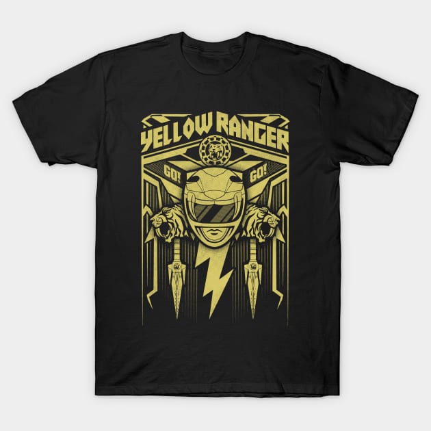 Yellow Ranger - Power Rangers - T-Shirt | TeePublic