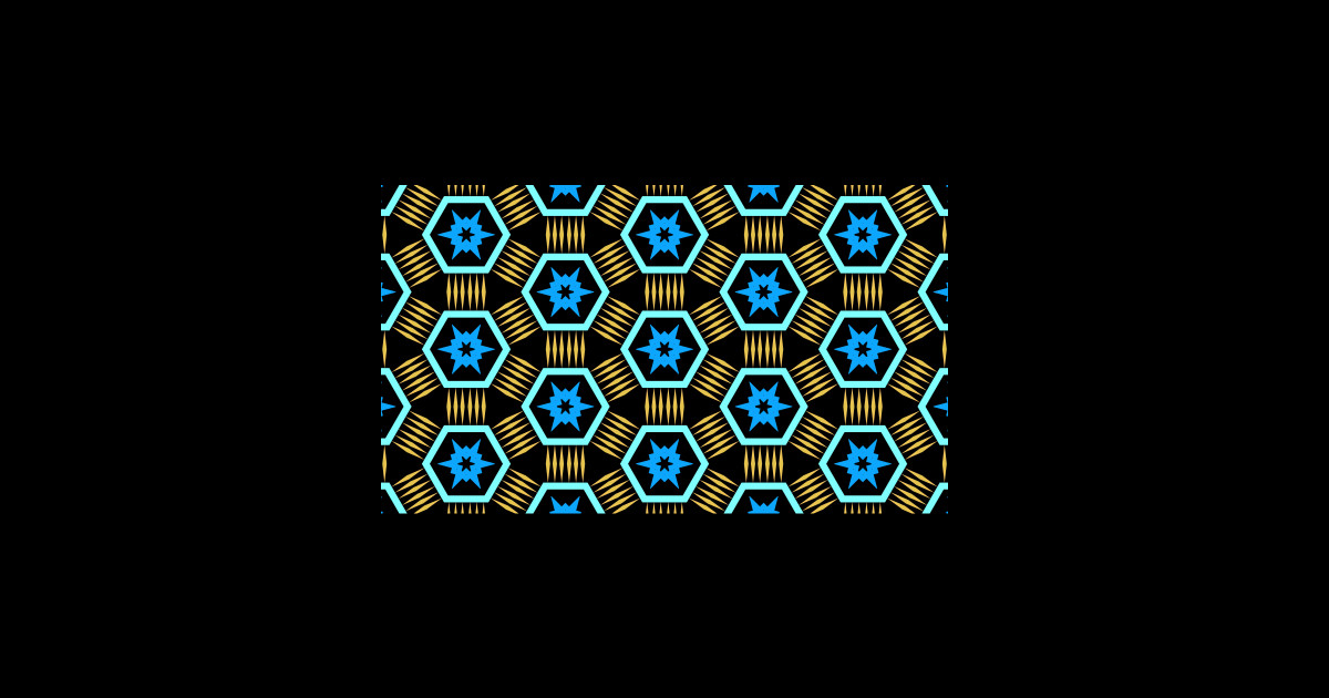 Bold Hexagonal Pattern - Stars - Sticker | TeePublic