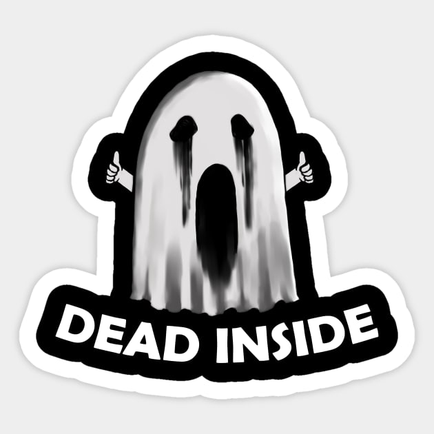 dead inside creepy ghost - Spooky Ghost - Sticker | TeePublic