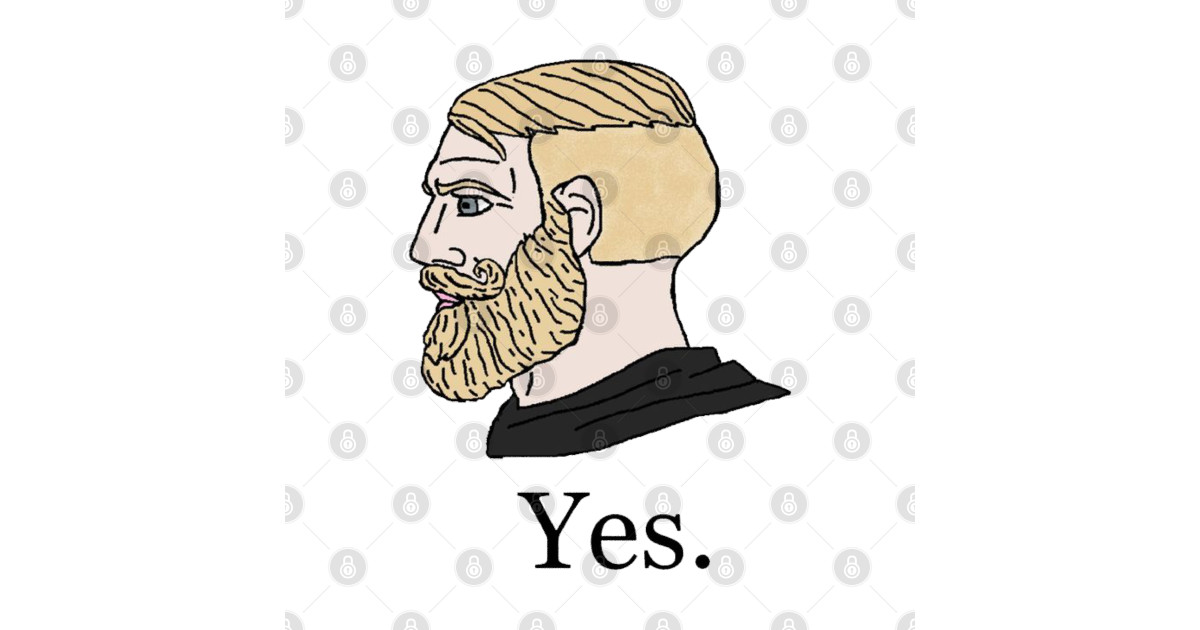 Chad Meme - Chad Face - T-Shirt | TeePublic