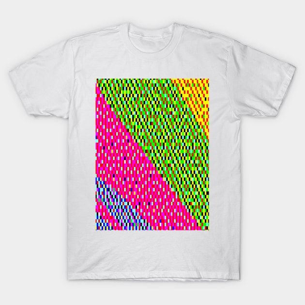 Retro Rad Pixel Art Color Waves - Retro - T-Shirt | TeePublic