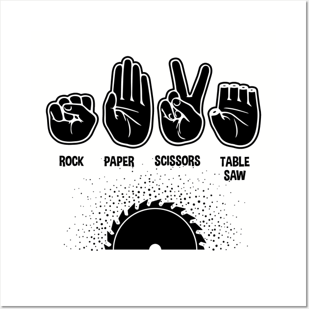 Rock Paper Scissors Table Saw - Table Saw - Posters and Art Prints ...