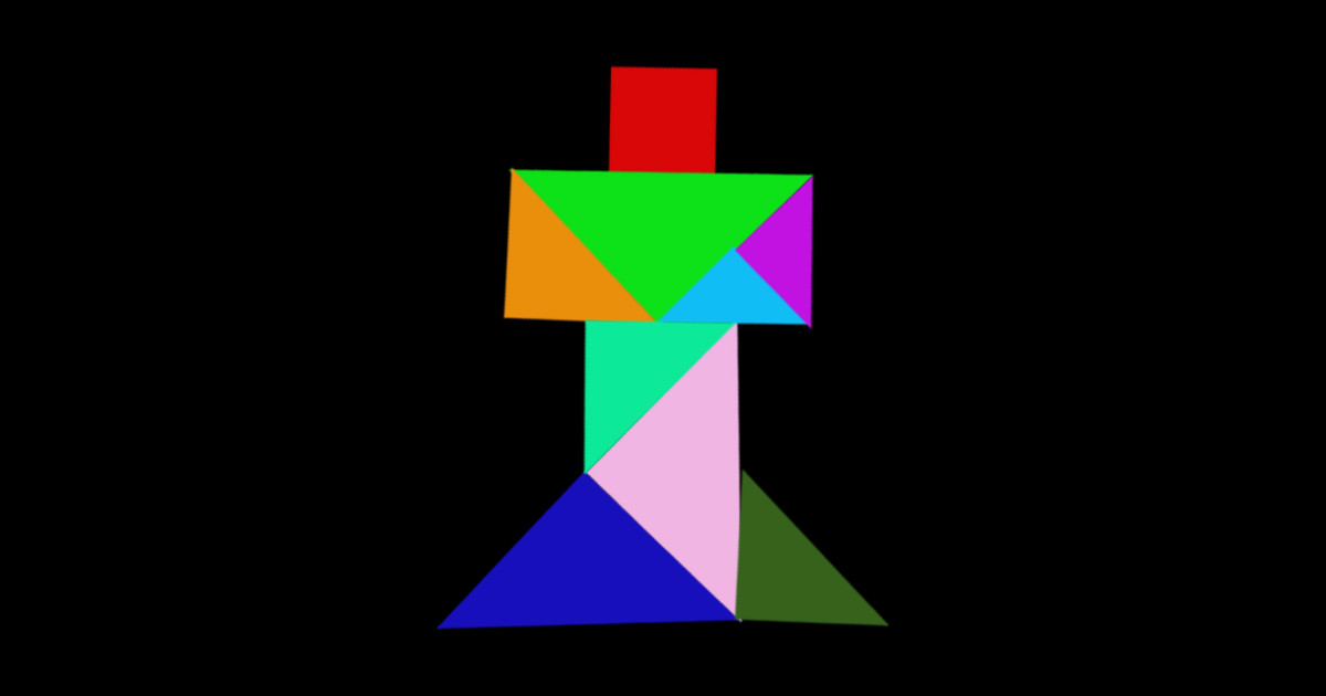 Old Spooky Tangram Cross - Geometrical Design - Posters and Art Prints ...