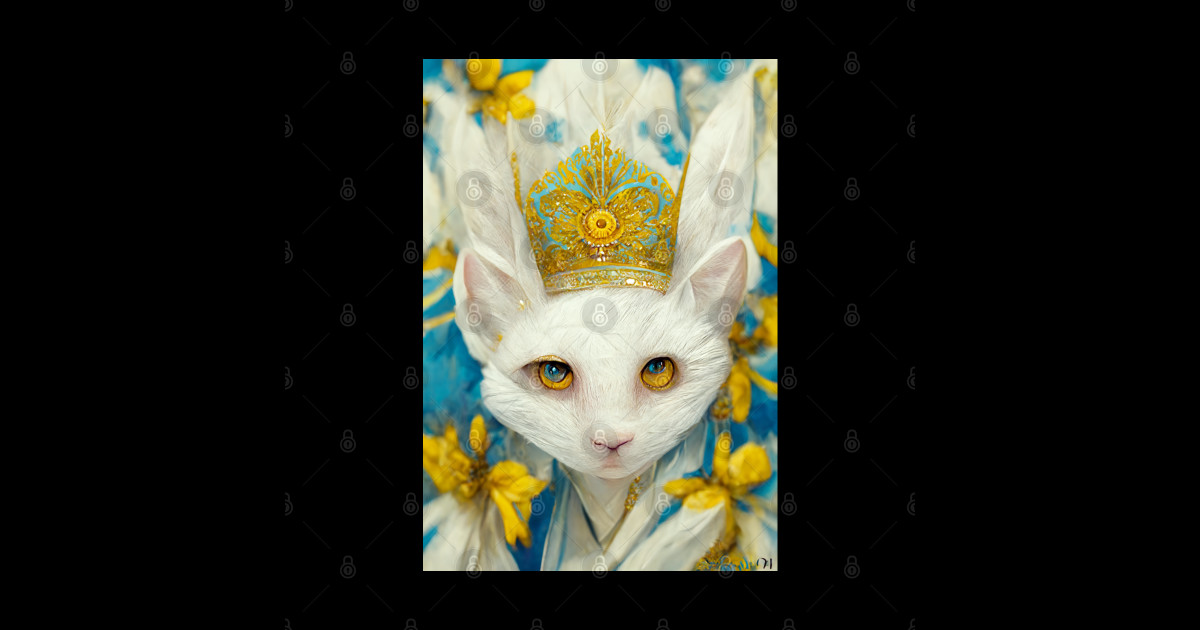 Snow queen cat - Cat - Magnet | TeePublic