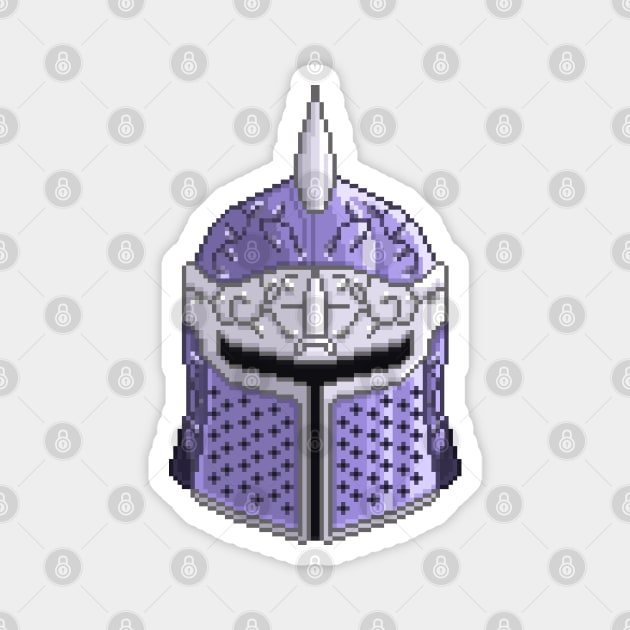 Pixel Art Knight Helmet - Helmet - Magnet | TeePublic