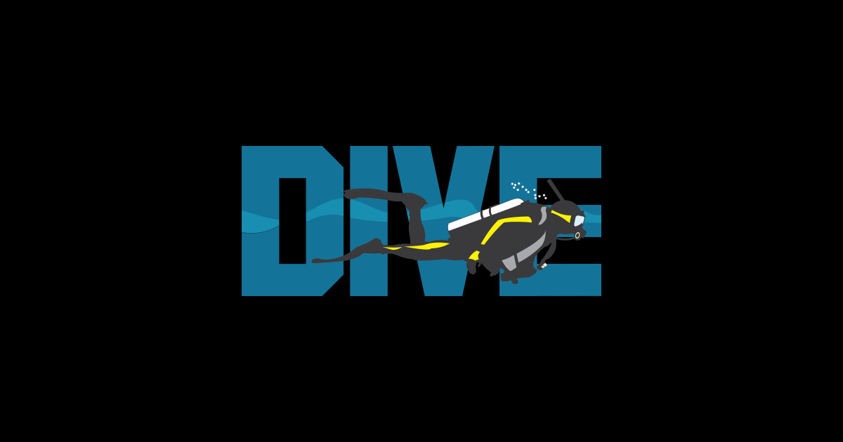 Dive - Scuba Diver Theme - Sticker | TeePublic