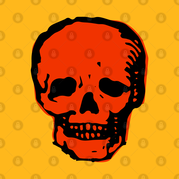 red skeleton, red skull - Red Skull - T-Shirt | TeePublic