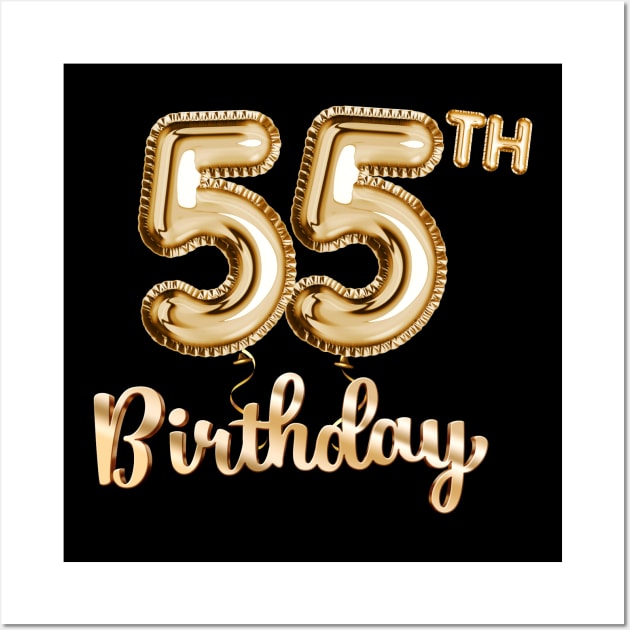 55th Birthday Gifts - Party Balloons Gold - 55th Birthday Gift ...