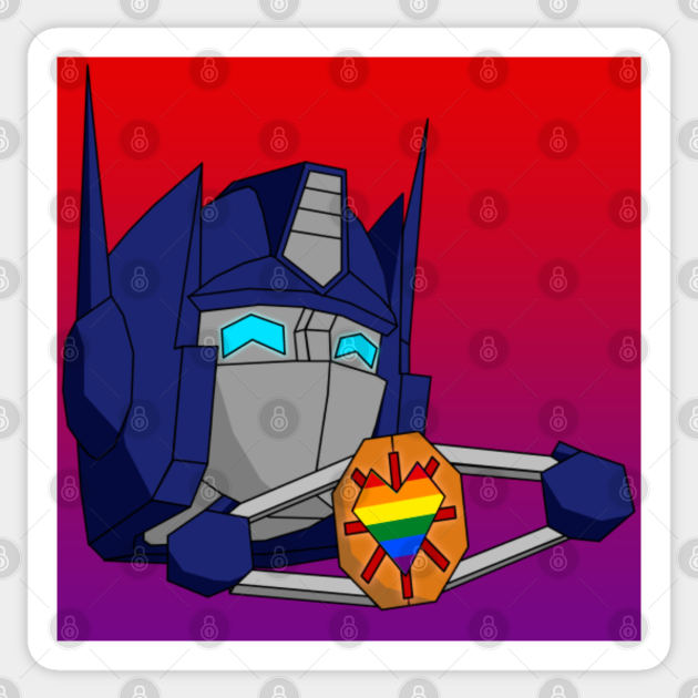 Optimus Prime Pride flag - Optimus Prime Pride Flag - Sticker | TeePublic