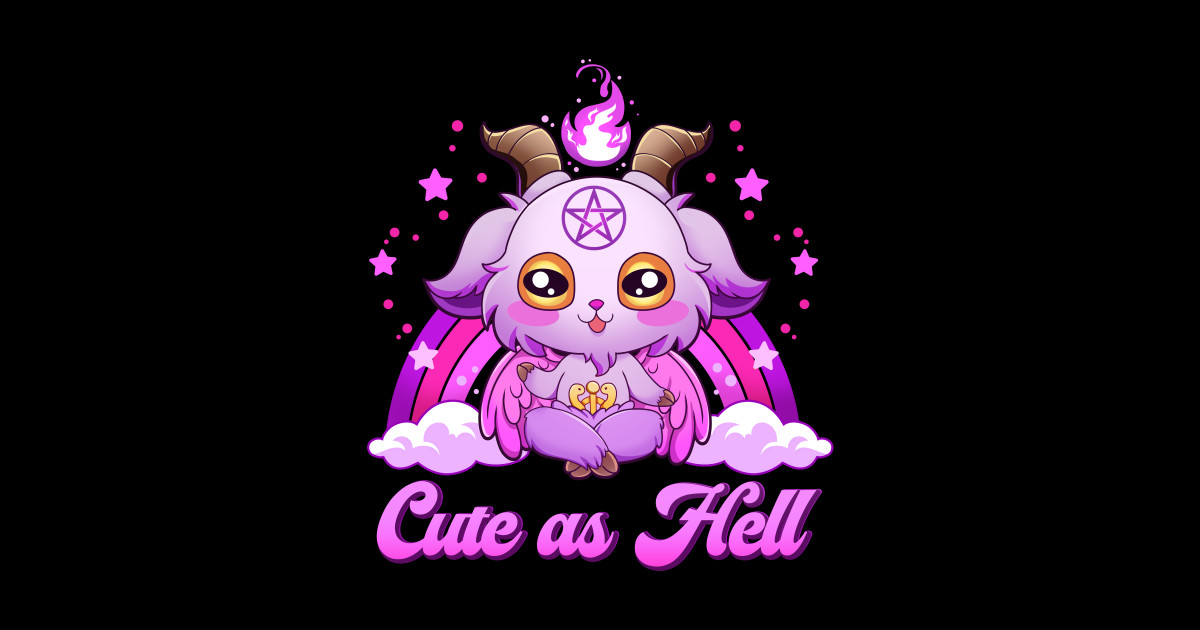 Cute as Hell - Devil - Sticker | TeePublic