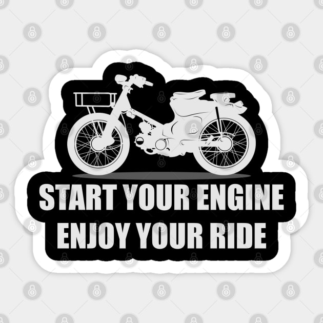 Start Your Engine Enjoy Your Ride 01-B - Motorcycle - Sticker | TeePublic