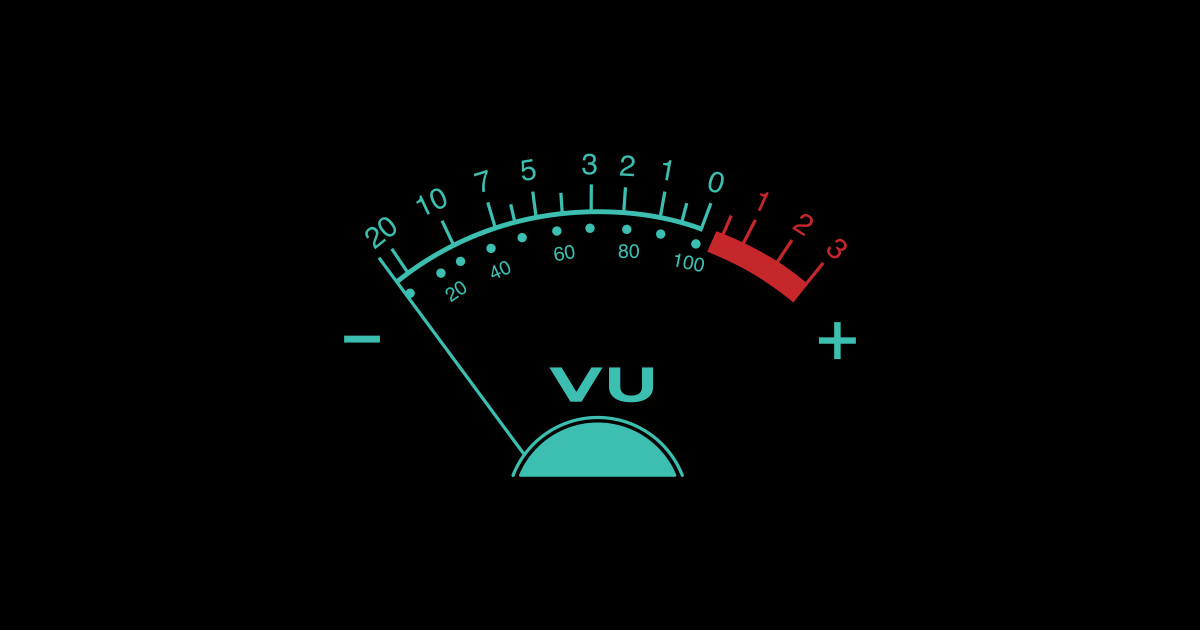VU Meter - standard volume indicator (SVI) - Vu Meter - Sticker | TeePublic