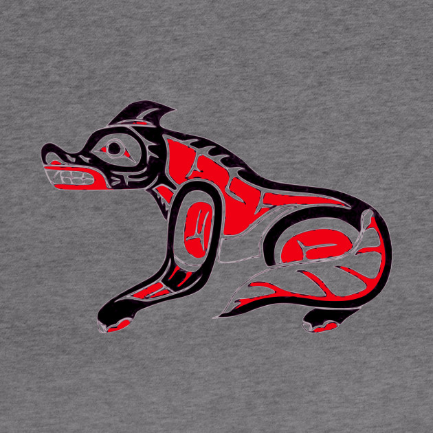 Pacific Northwest Coast Native American Indian Wolf Totem - Tribal ...