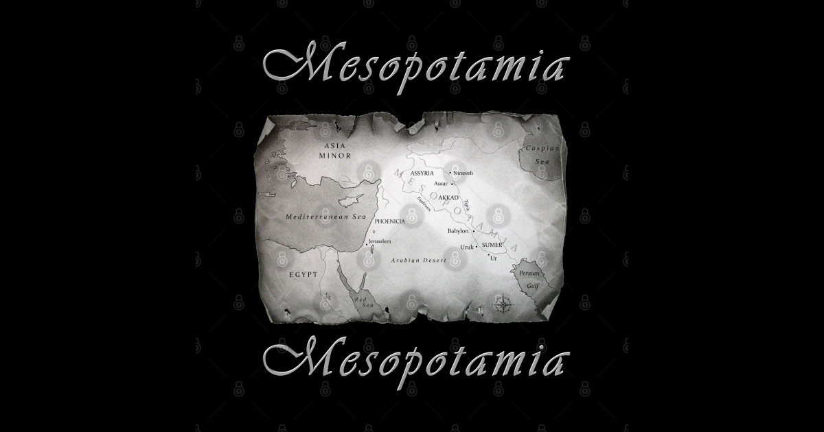 MESOPOTAMIA - Map Of Mesopotamia - Sticker | TeePublic