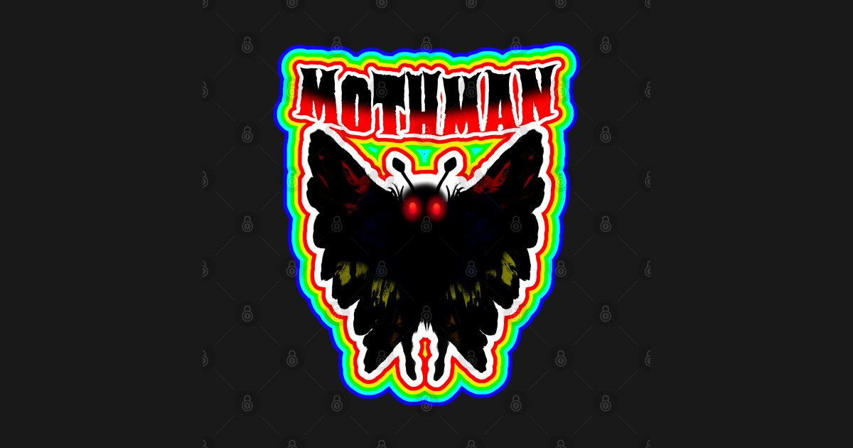 Mothman West Virginia Wing Humanoid Moth Retro Vintage Colorful ...
