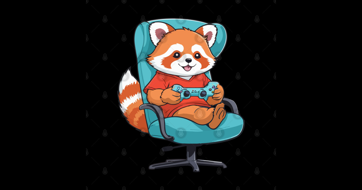 adorable Red Panda playing video game aesthetic - Red Panda Lover ...