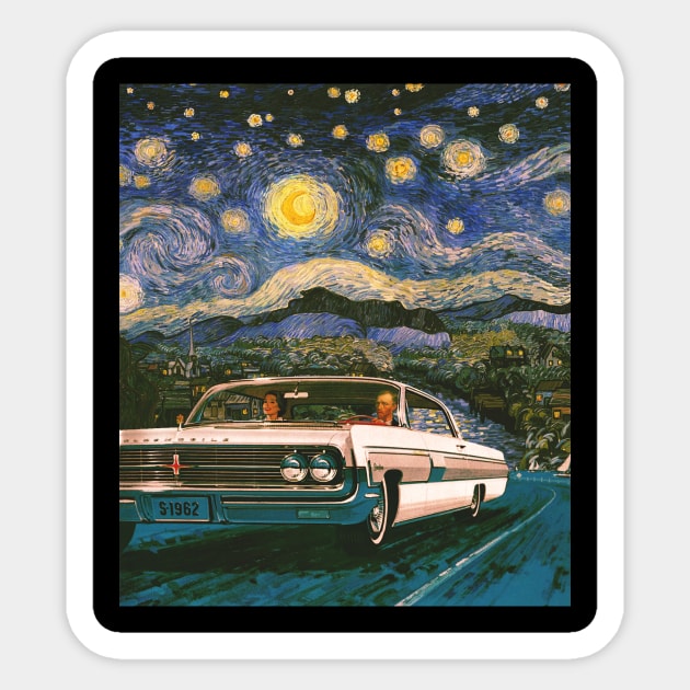 Starry Night - Vangogh - Sticker | TeePublic