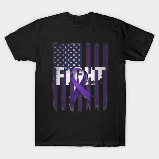 Fight Alzheimer's Dementia Awareness American Flag - Fight Alzheimers ...