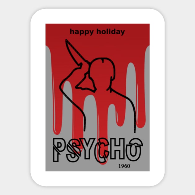 Vintage psycho poster - Psycho - Sticker | TeePublic