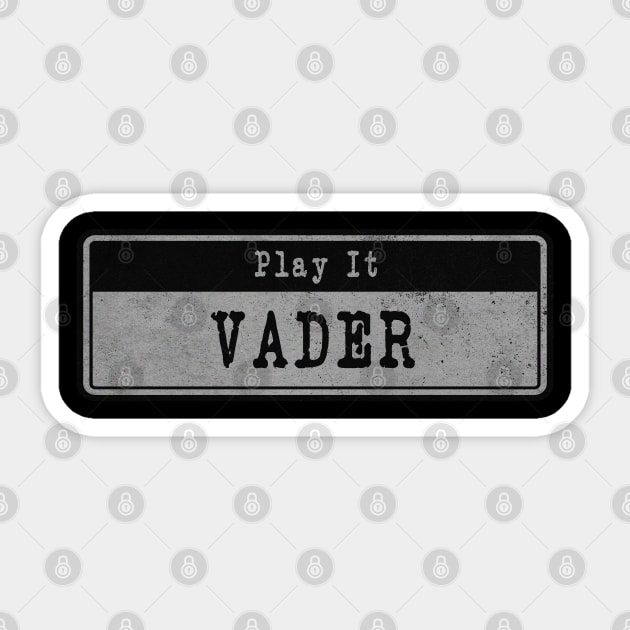 Vader // Vintage Fanart Tribute - Vader - Sticker | TeePublic
