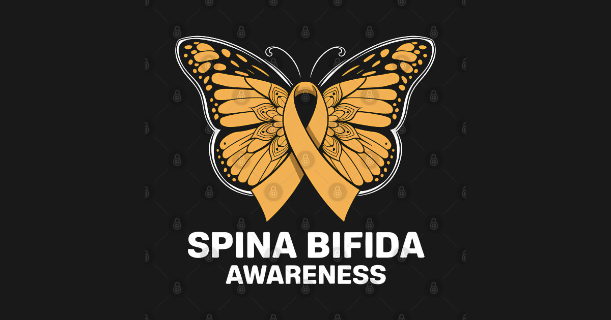 Spina Bifida Awareness - Butterfly Ribbon Design - Spina Bifida ...