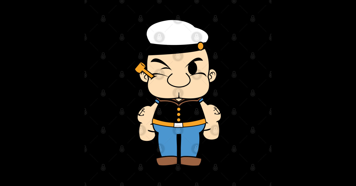 Popeye Chibi - Popeye - Sticker | TeePublic