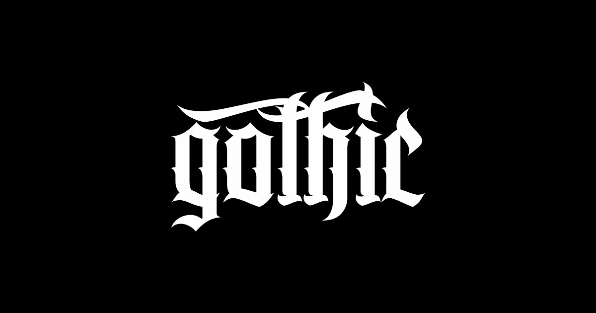 gothic art logo - Gothic - Sticker | TeePublic