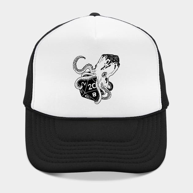Fathomless D20: dnd 5e warlock dice Black and white - Dnd - Hat | TeePublic