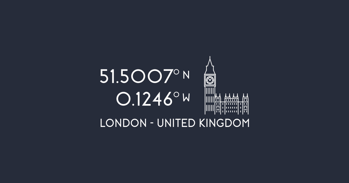 London Map Coordinates (latitude and longitude) focused on Big Ben ...