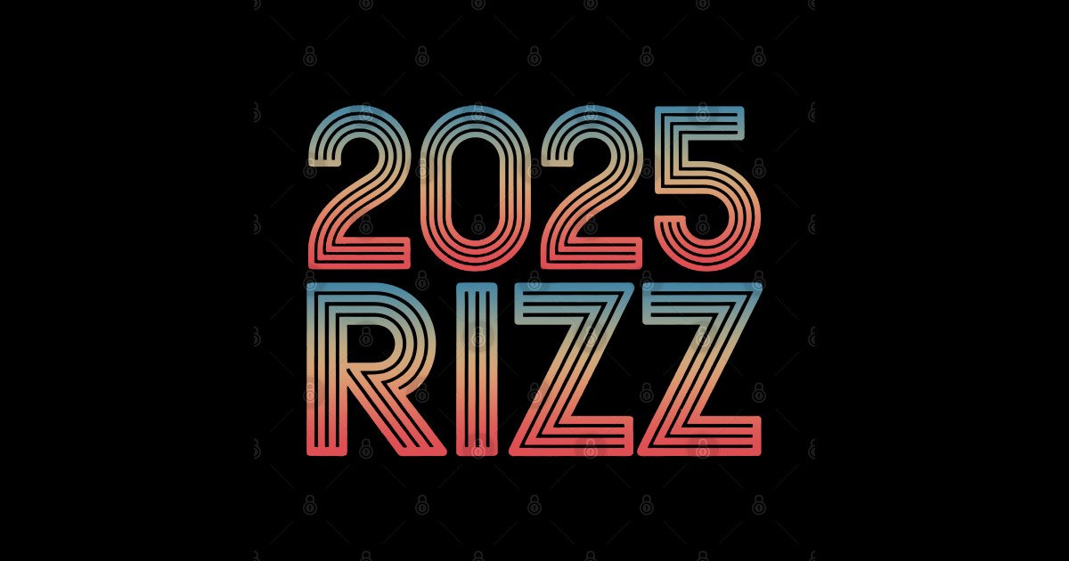 2025 RIZZ - BLUE YELLOW RED - 2025 Rizz - Sticker | TeePublic