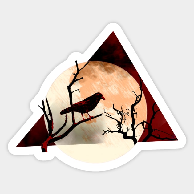 Black raven - Stylised Bird - Sticker | TeePublic