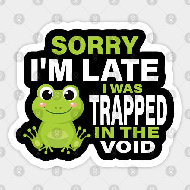 I Was Trapped In The Void Frog Japanese - Japanese Frog - Sticker ...
