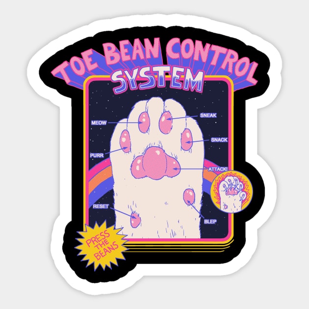 Toe Bean Control System - Toe Beans - Sticker | TeePublic