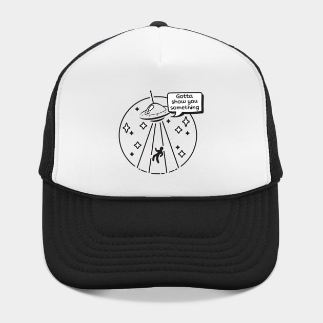 Alien Abduction Funny Cartoon Sci Fi Gotta Show You Something - Space ...