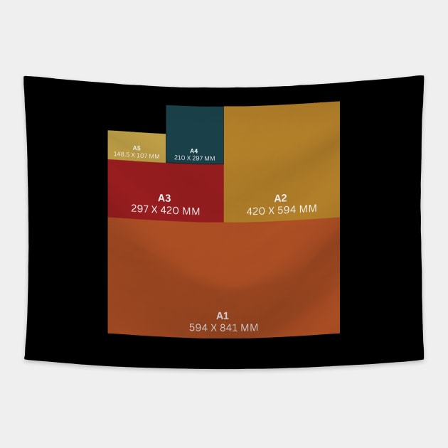 Paper Sizes A1, A2, A3, A4, A5 0.1 - Paper - Tapestry | TeePublic
