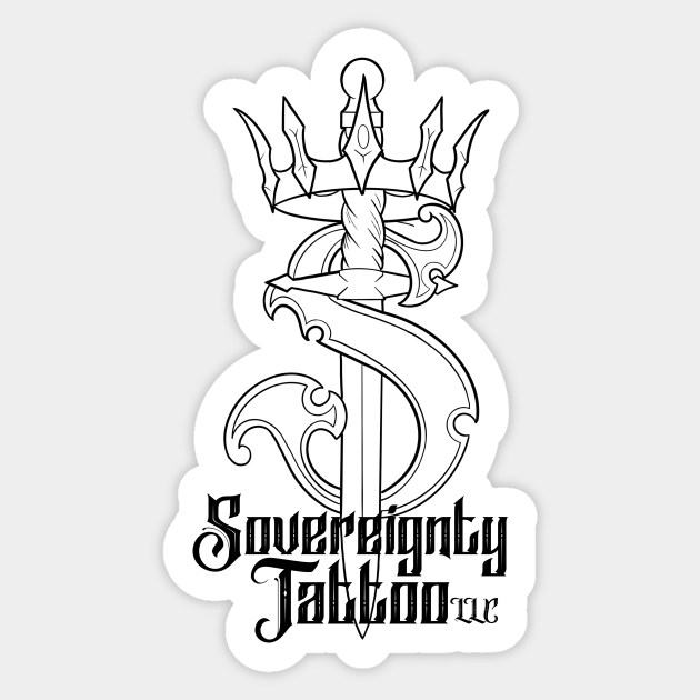 Sovereignty Tattoo Logo (Black) - Tattoo Artist - Sticker | TeePublic