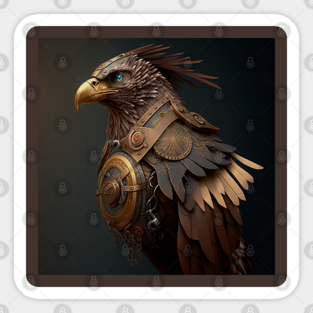 Clockwork Wings: Steampunk Eagle - Steampunk - Sticker | TeePublic